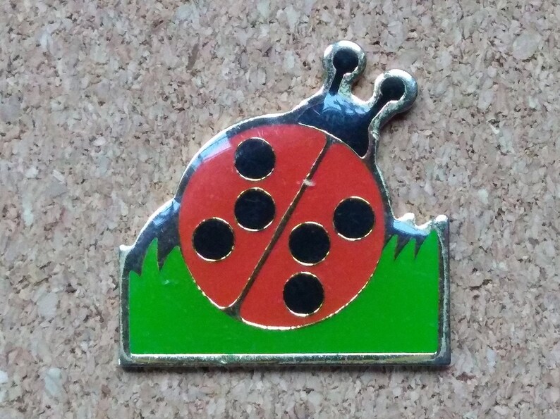Vintage Ladybug Pins: Ladybug and Old Ladybug Couple Enamel | Etsy