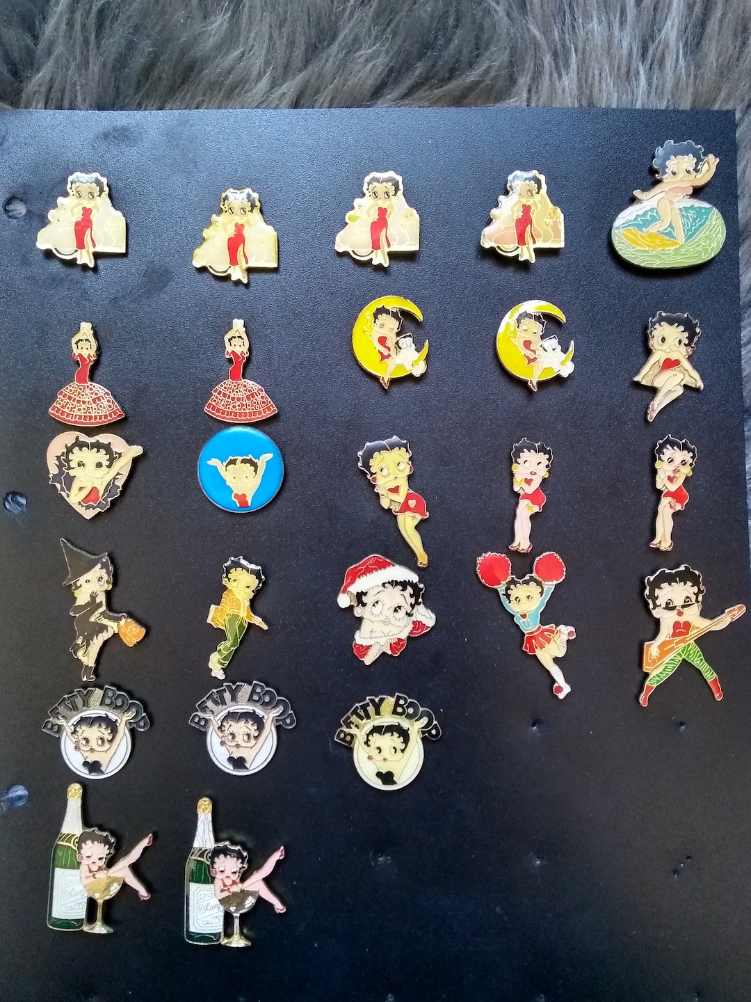 Huge Variety of Vintage Betty Boop Pins: Betty & Bimbo, Rockstar ...