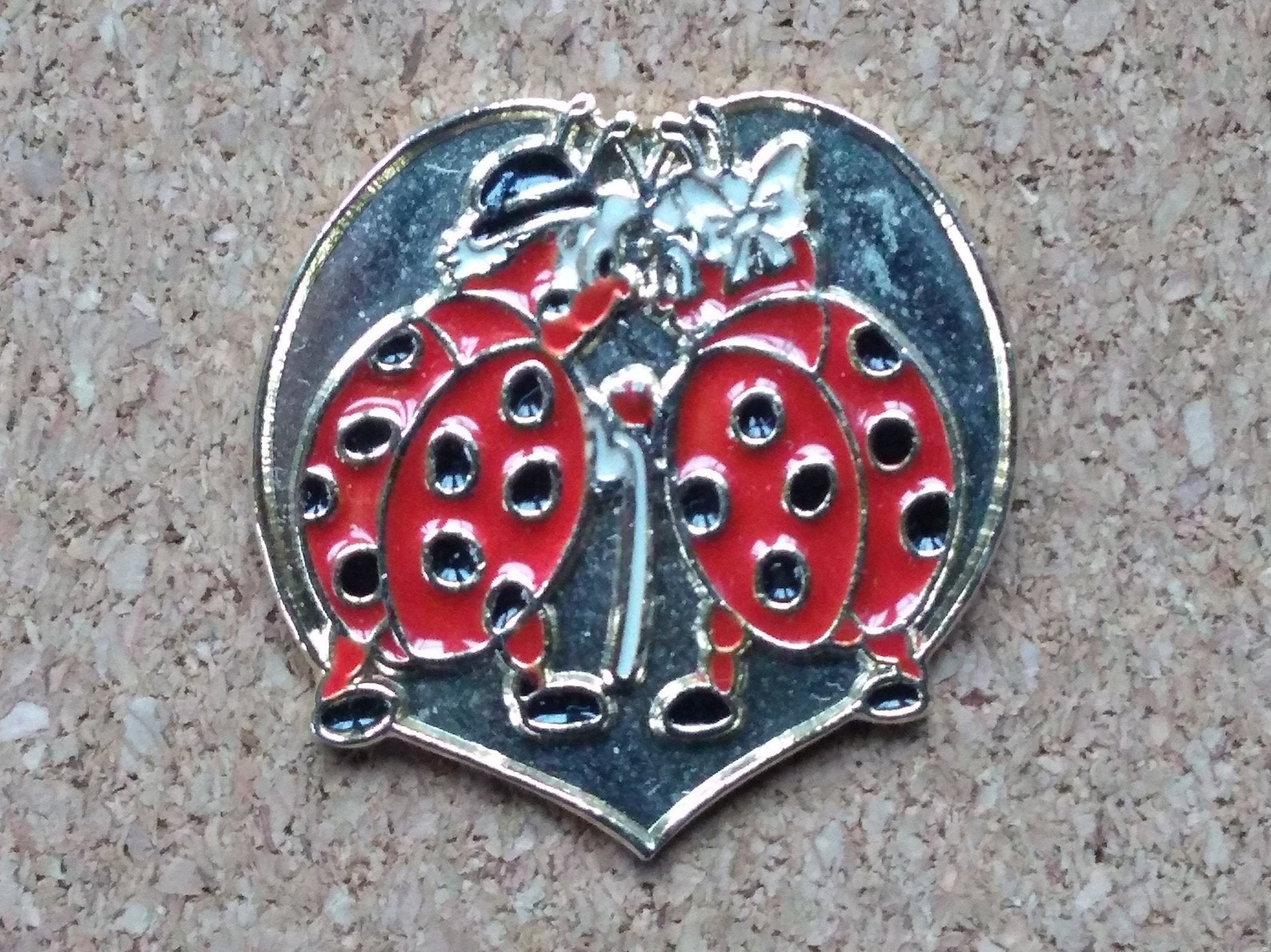 Vintage Ladybug Pins: Ladybug and Old Ladybug Couple Enamel | Etsy