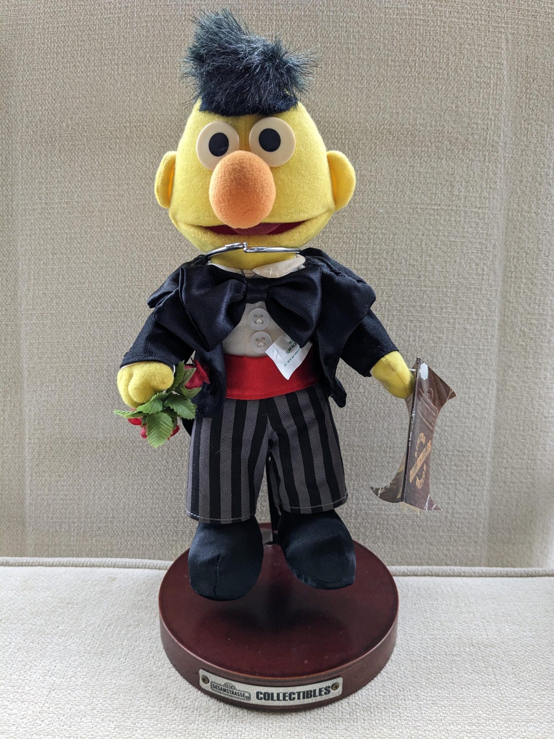 Vintage Sesame Street Plushie: Party Bert in Tuxedo Collectible Stuffed ...