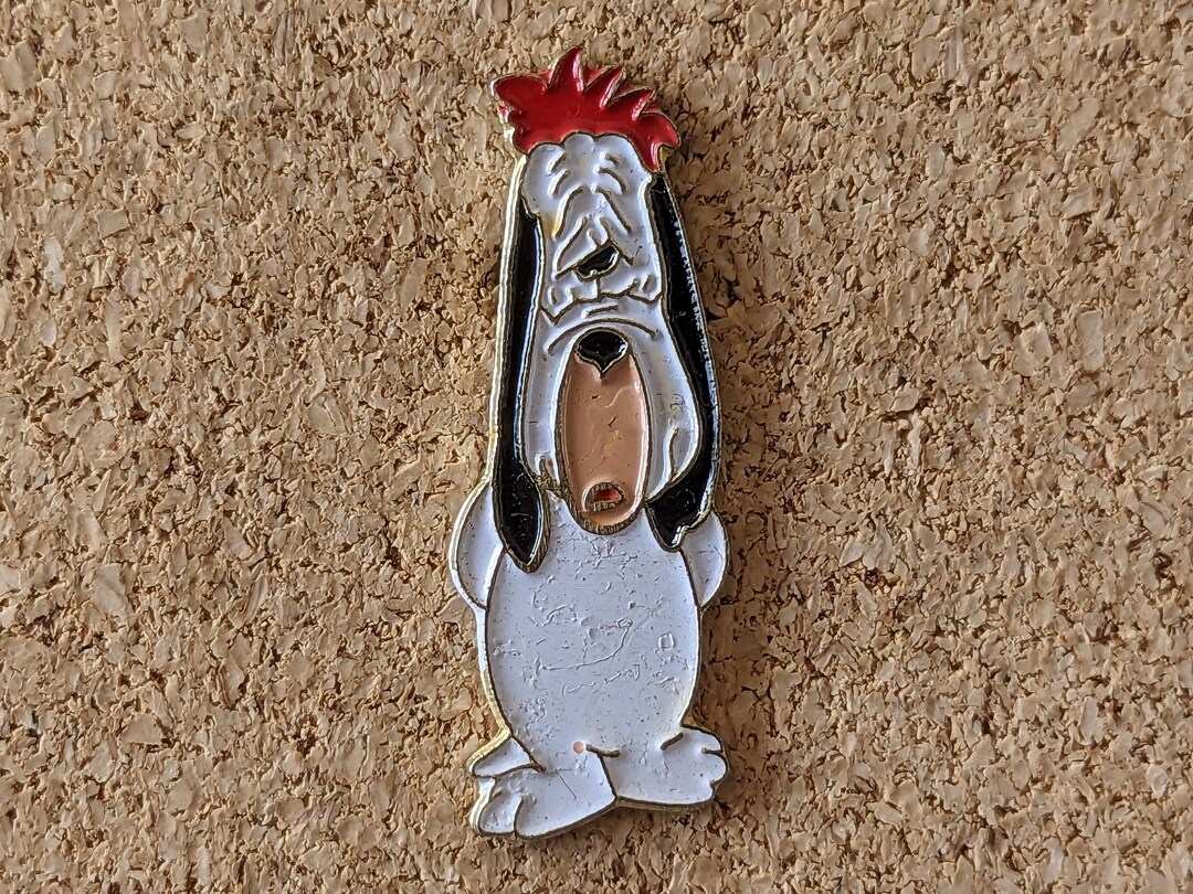 Vintage Tex Avery's Droopy Dog Front Face Enamel Pin - Etsy