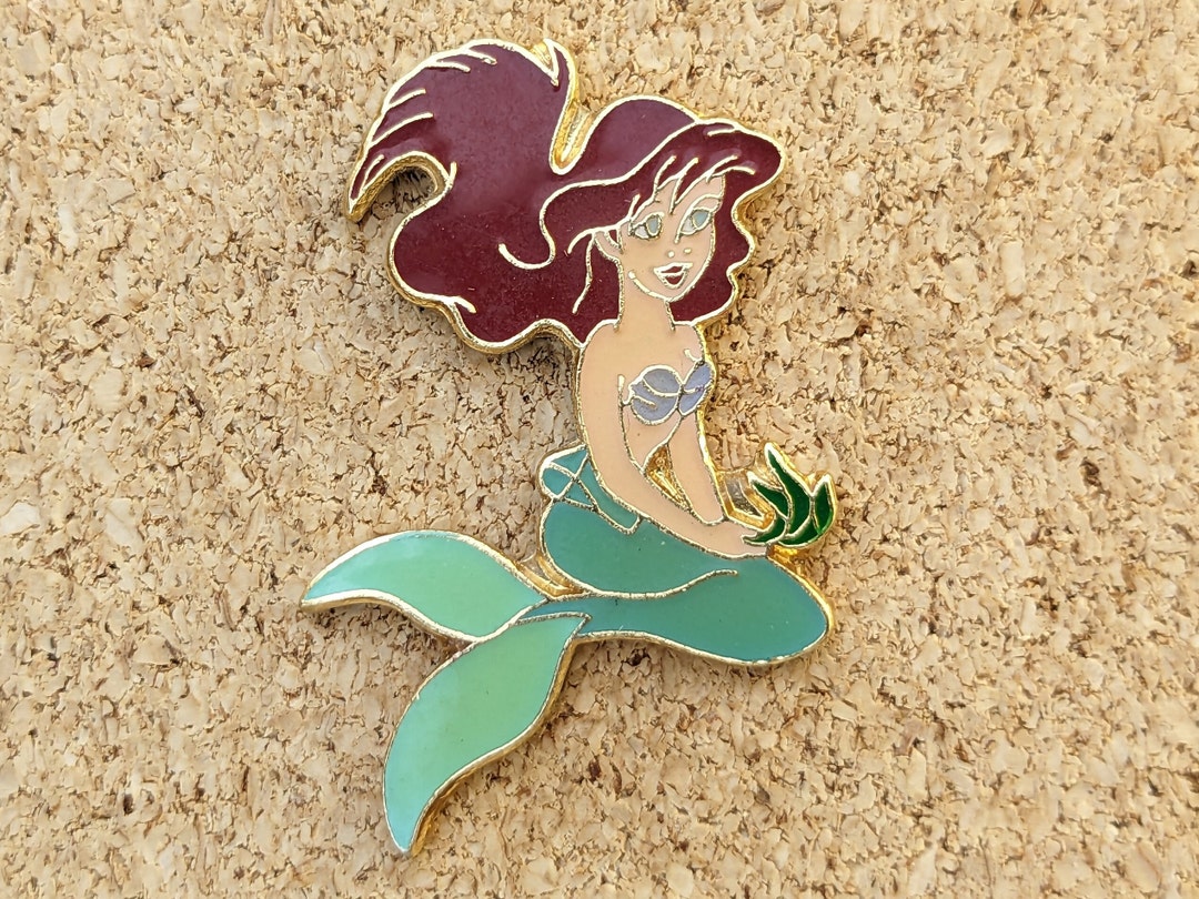 Vintage "the Little Mermaid" Small Ariel Enamel Pin - Etsy