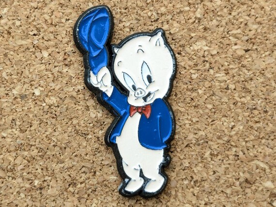 Vintage Looney Tunes Porky Pig enamel pin - Gem