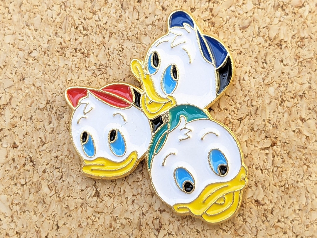 Vintage Disney's Ducktales Huey, Dewey and Louie Duck Blue Eyes Enamel ...