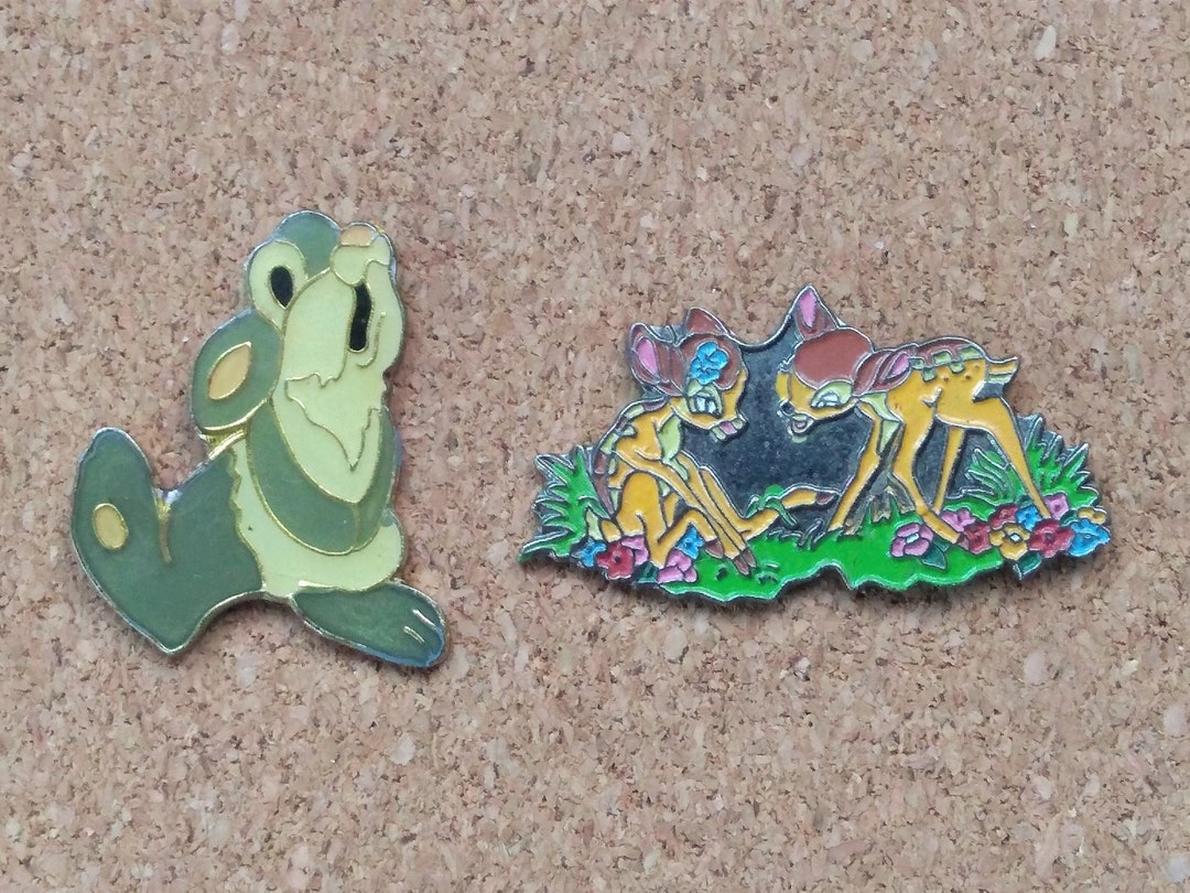 Vintage Disney Bambi Pins: Thumper, Bambi & Faline Enamel Pins - Etsy