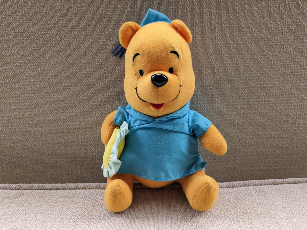 Vintage Winnie the Pooh Sega Plush: Pooh Sleeping Robe With Pillow ...