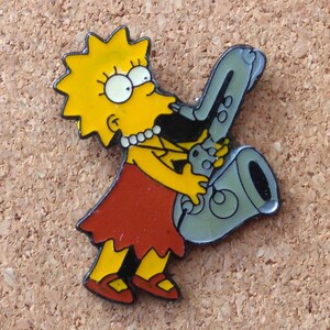 Vintage the Simpsons Lisa & Maggie Simpson Pins: Lisa Playing - Etsy