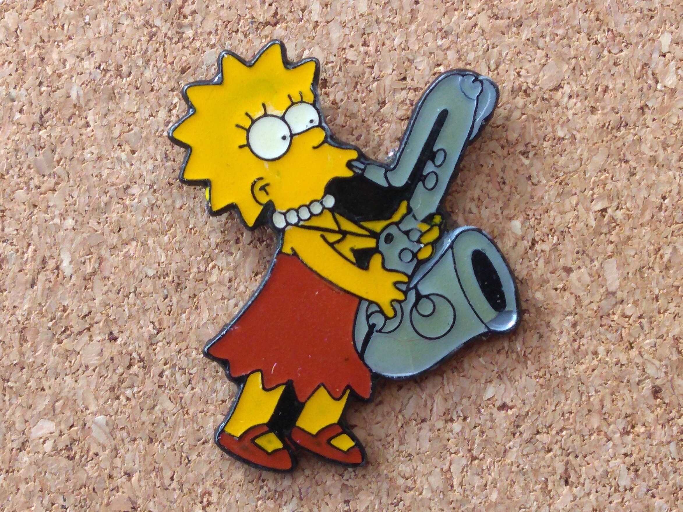 Vintage The Simpsons Lisa & Maggie Simpson pins: Lisa playing | Etsy