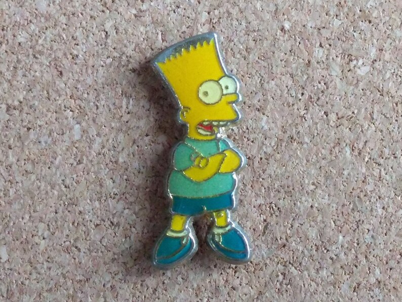 Vintage The Simpsons pins: Bart Simpson skating | Etsy