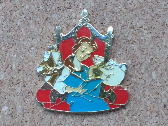 Vintage Disney Beauty and the Beast pins: Belle, Chip… - Gem