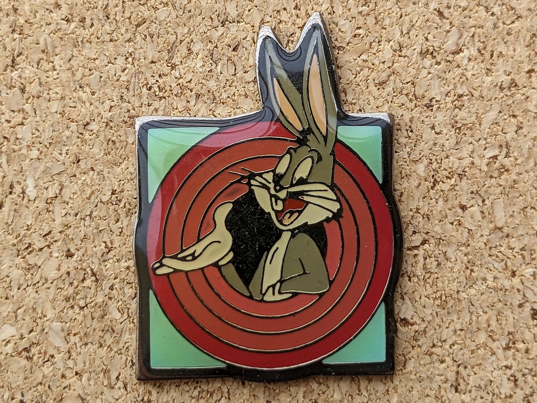 Vintage Looney Tunes Bugs Bunny Thats All Folks Enamel Pin Etsy