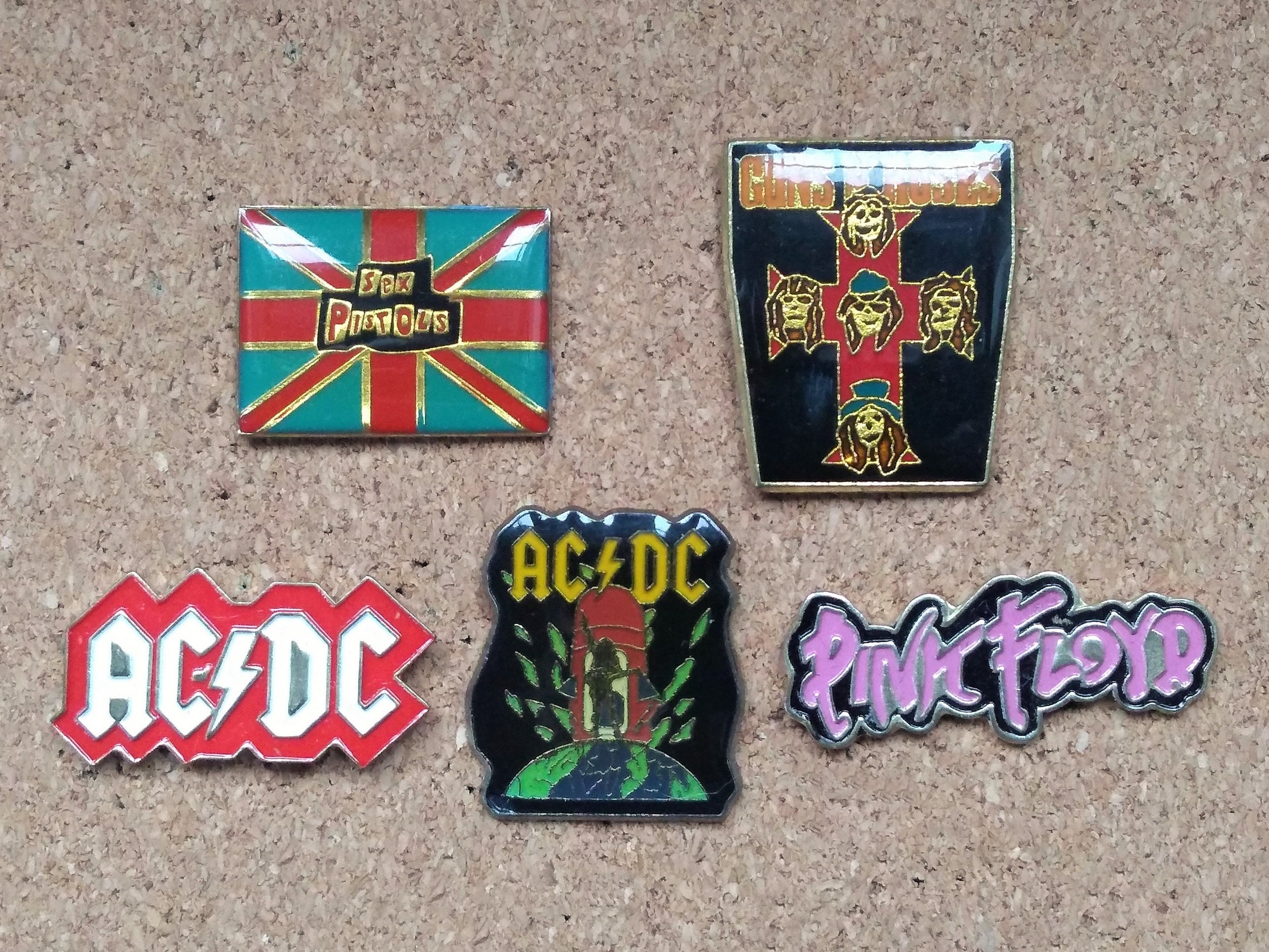Vintage Rock Bands Pins: Sex Pistols Guns N' Roses AC/DC - Etsy