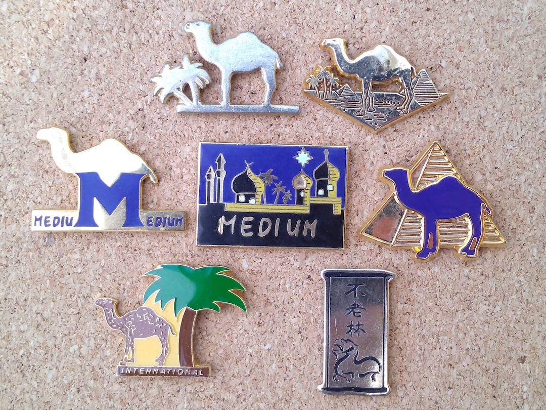 Vintage Camel Tobacco Pins: Pyramid Camel, Camel International, Chinese ...