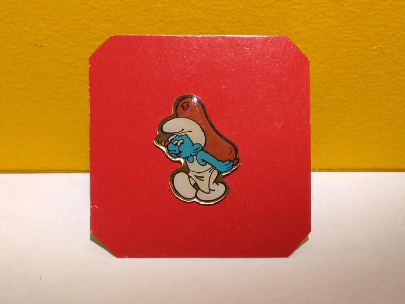 Vintage "the Smurfs" Enamel Pins: Smurf, Smurfette, Papa Smurf ...