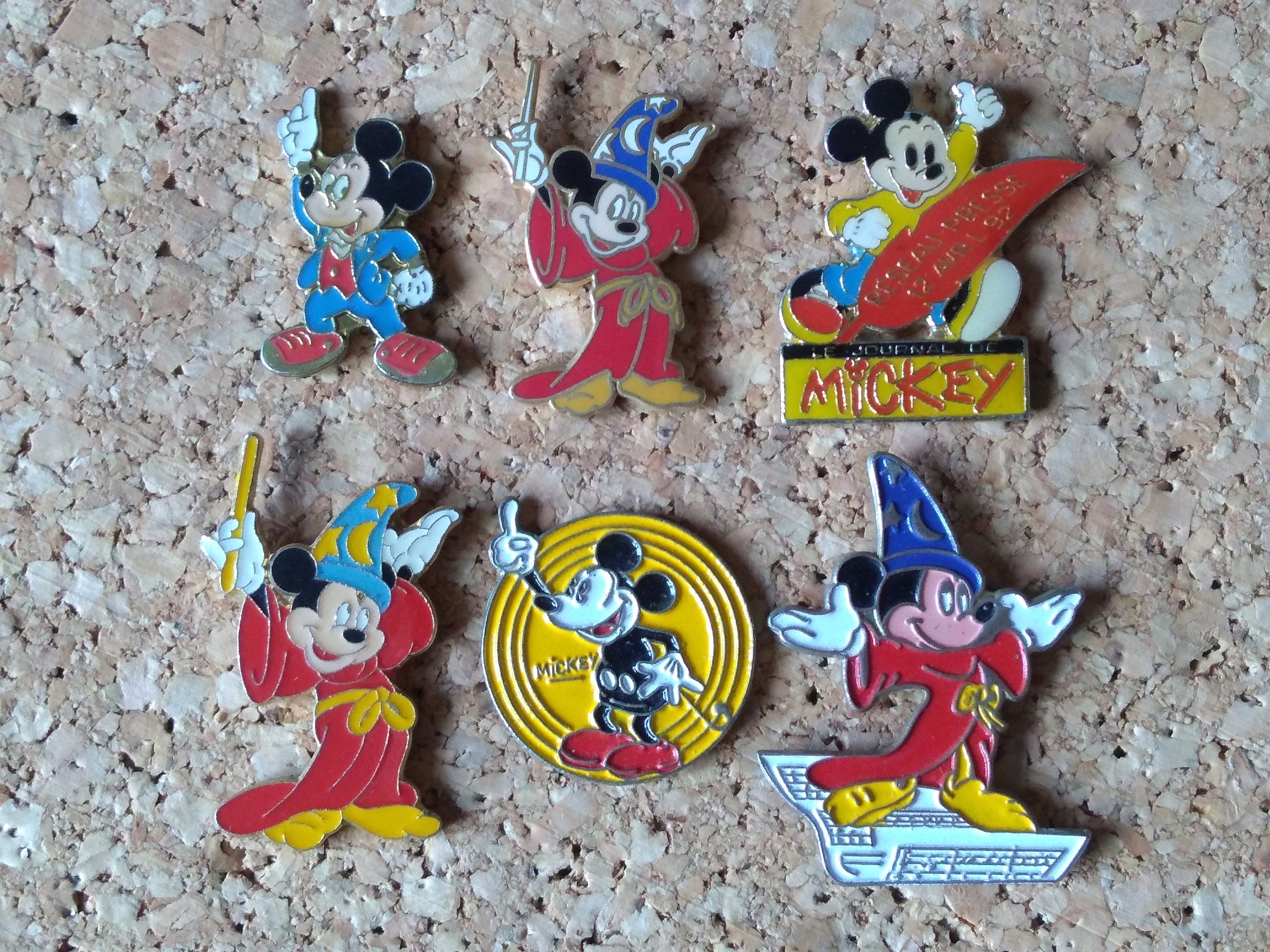 Vintage Disney Mickey Mouse Pins: Mickey Mouse in Fantasia - Etsy