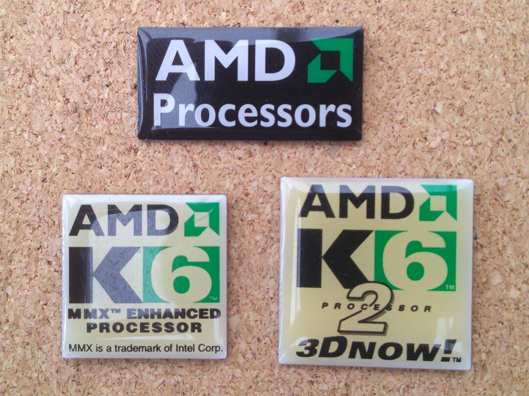 Vintage AMD Pins: AMD Processors, AMD K6 & K6 2 Enamel Pins - Etsy