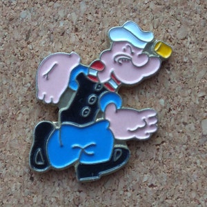 Vintage Popeye the Sailor Man Pins: Smoking Popeye, Olive Oyl, Steering ...
