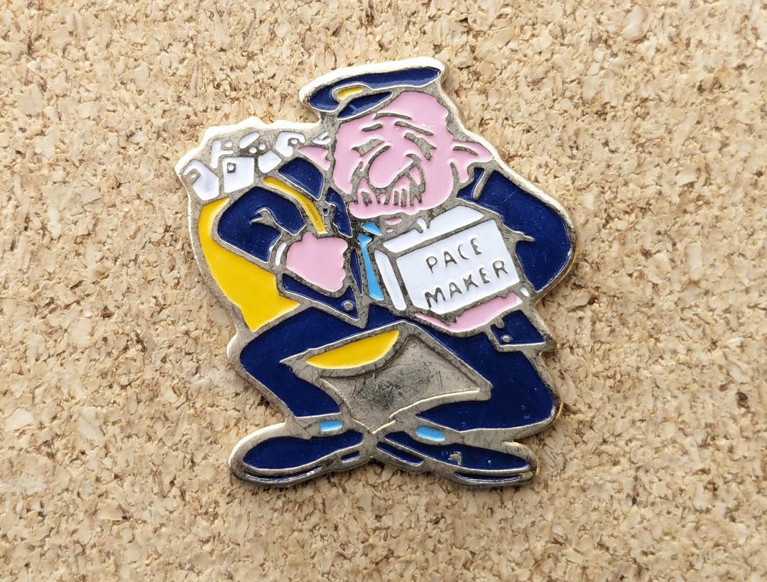 Vintage Postman Delivering a Pacemaker Enamel Pin - Etsy
