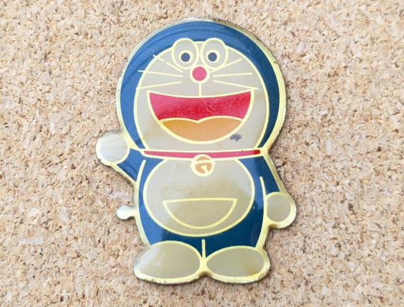 Vintage Doraemon (Japanese manga & anime) pin: Happy … - Gem