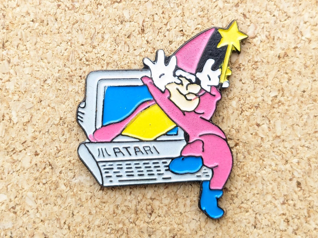 Vintage Atari Console Pink Wizard Enamel Pin - Etsy