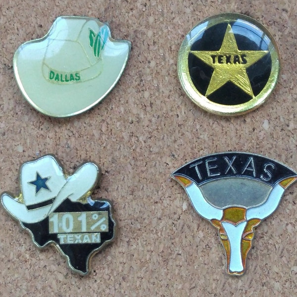 Texas Enamel Pin - Etsy