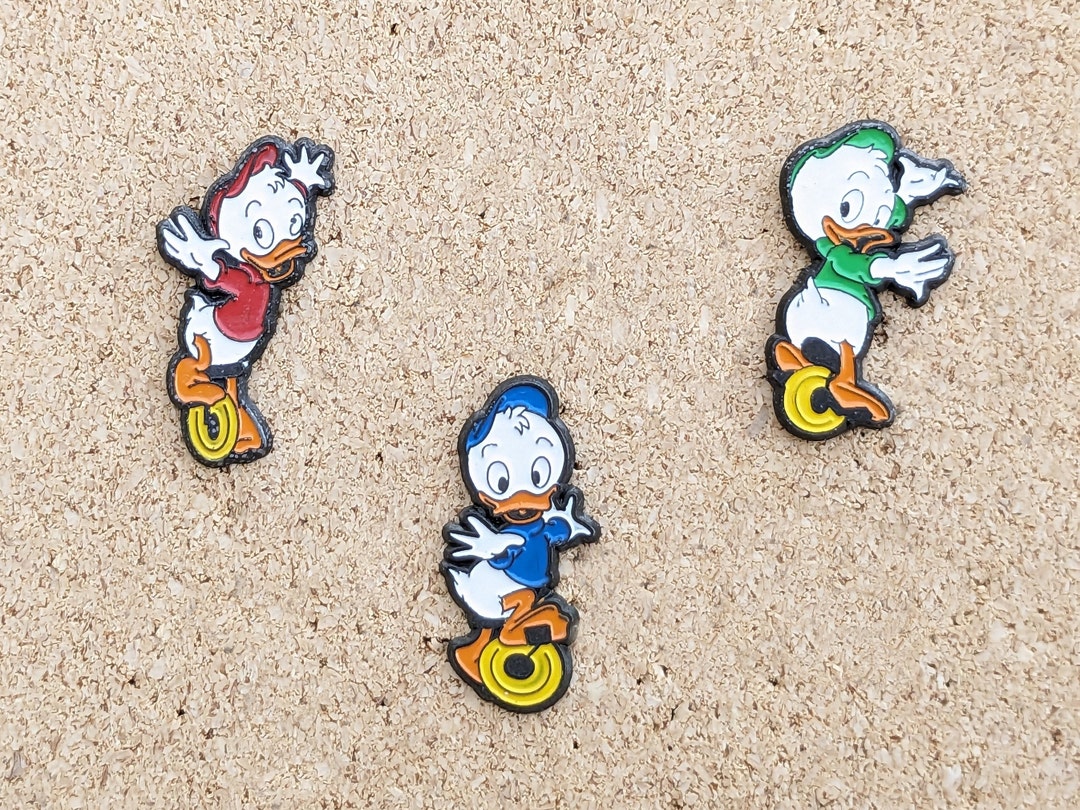 Vintage Set of 3 Disney's Ducktales Huey, Dewey and Louie Duck Unicycle ...