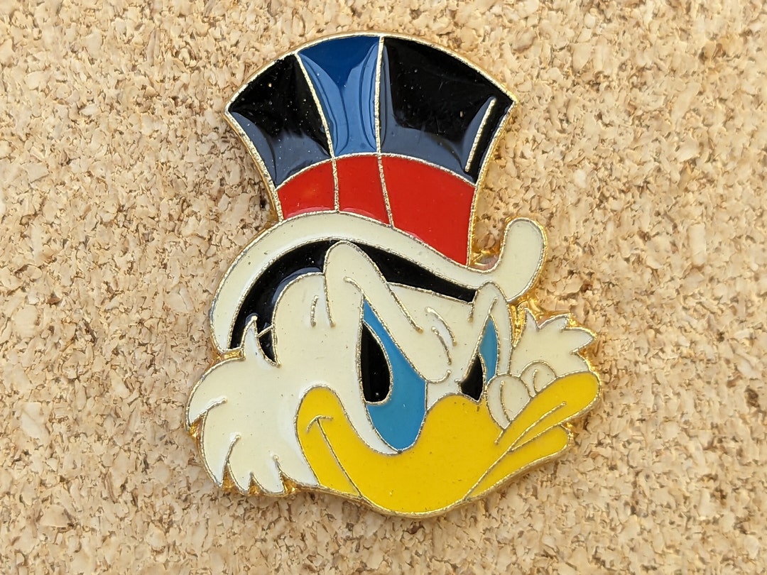 Vintage Disney Scrooge Mcduck Blue Eyes Head Enamel Pin - Etsy