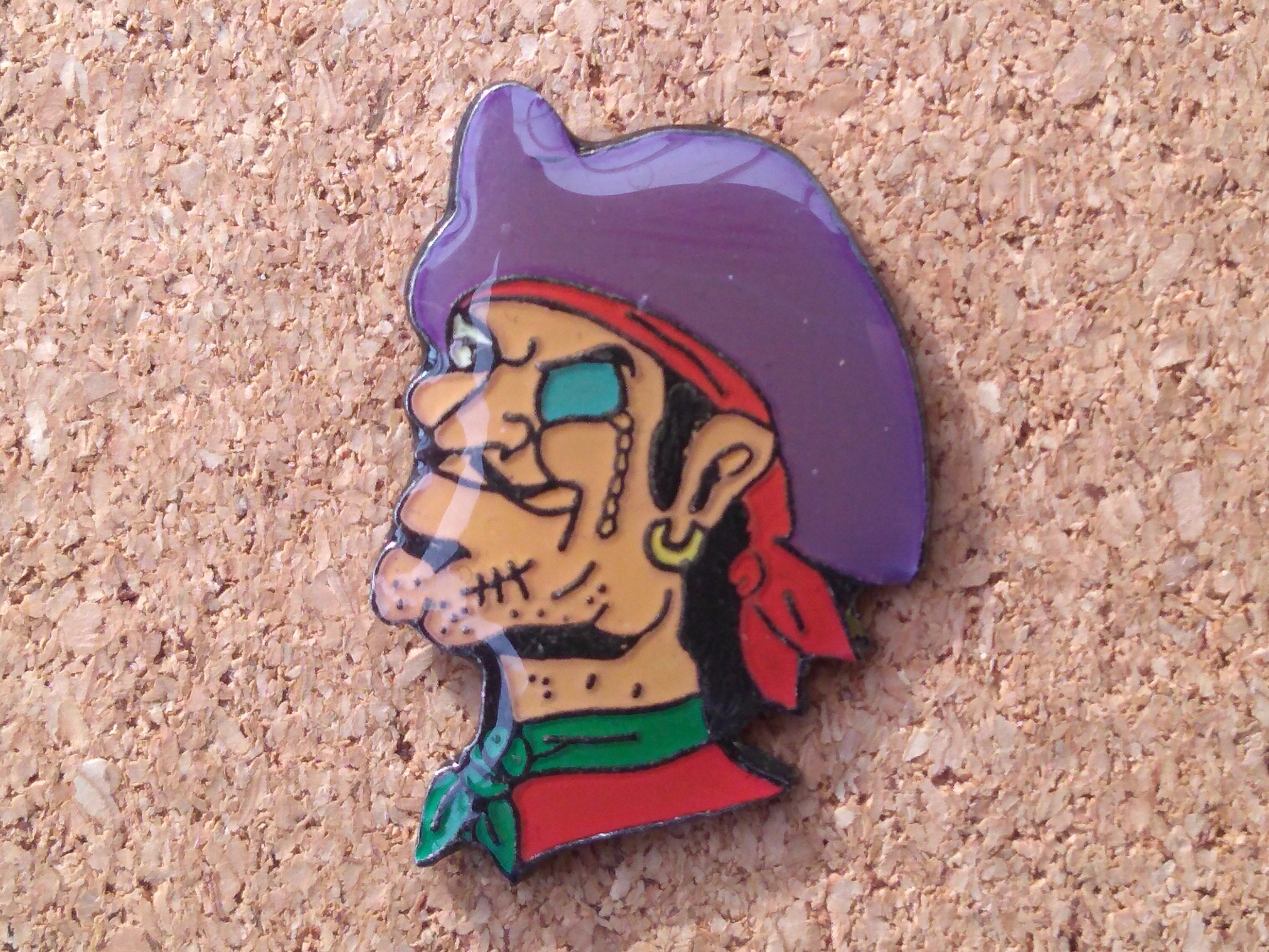 Vintage pirates pins: Skull pirate monocle sea robber blond | Etsy