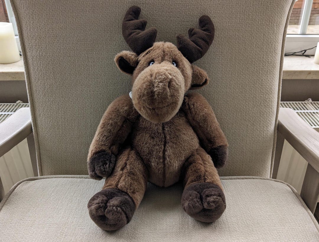 Vintage Finnish Moose With Scarf Stuffed Animal - Etsy