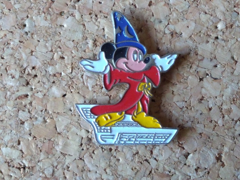 Vintage Disney Mickey Mouse pins: Mickey Mouse in Fantasia | Etsy