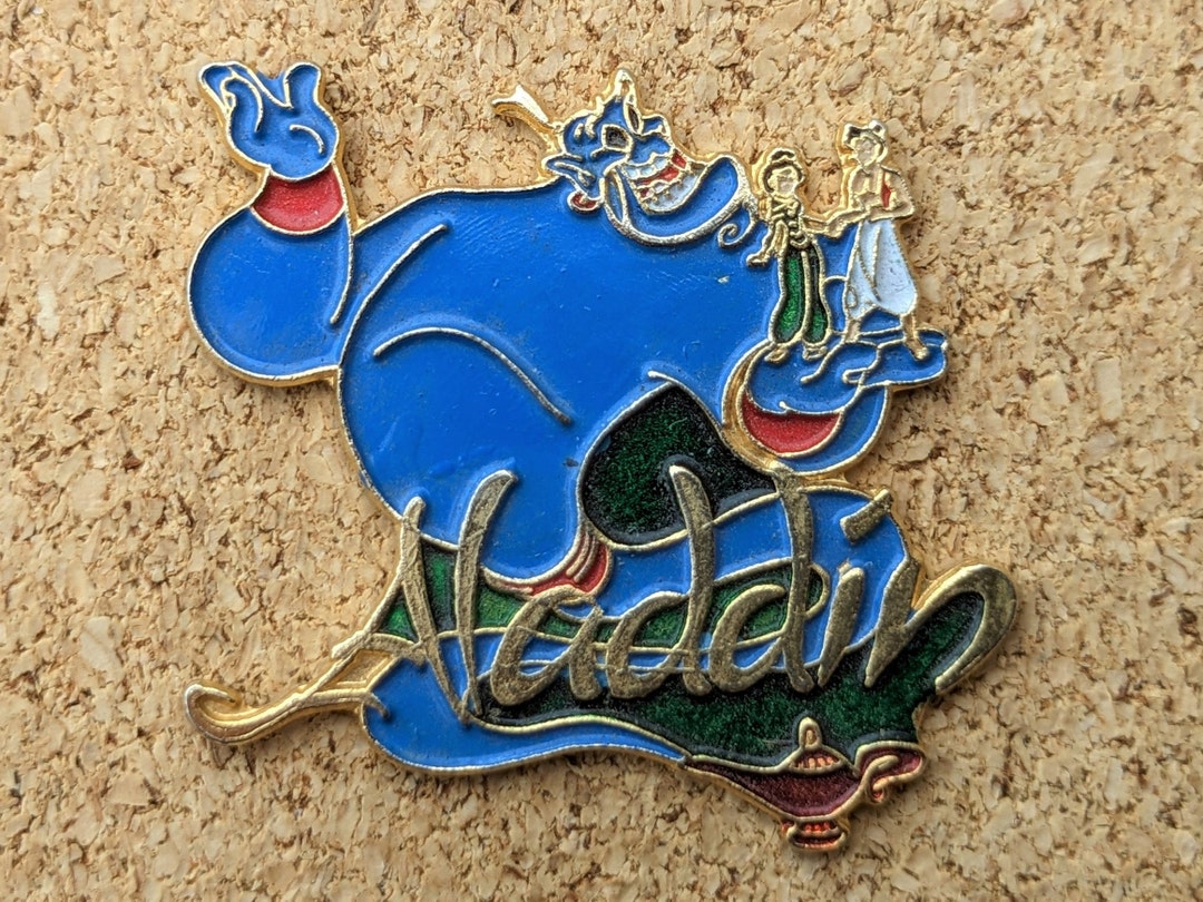Vintage Disney's Aladdin Genie of the Lamp Enamel Pin - Etsy