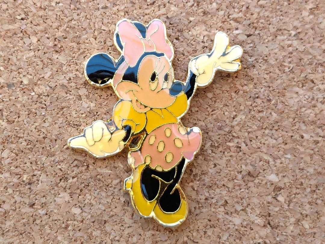 Vintage Minnie Mouse Pink Skirt Enamel Pin - Etsy