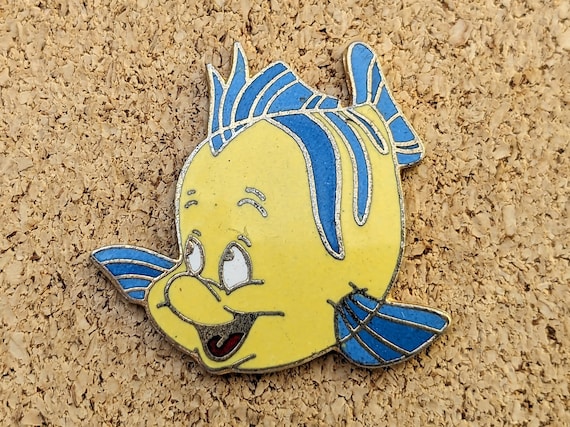 Vintage "The Little Mermaid" Flounder enamel pin - Gem