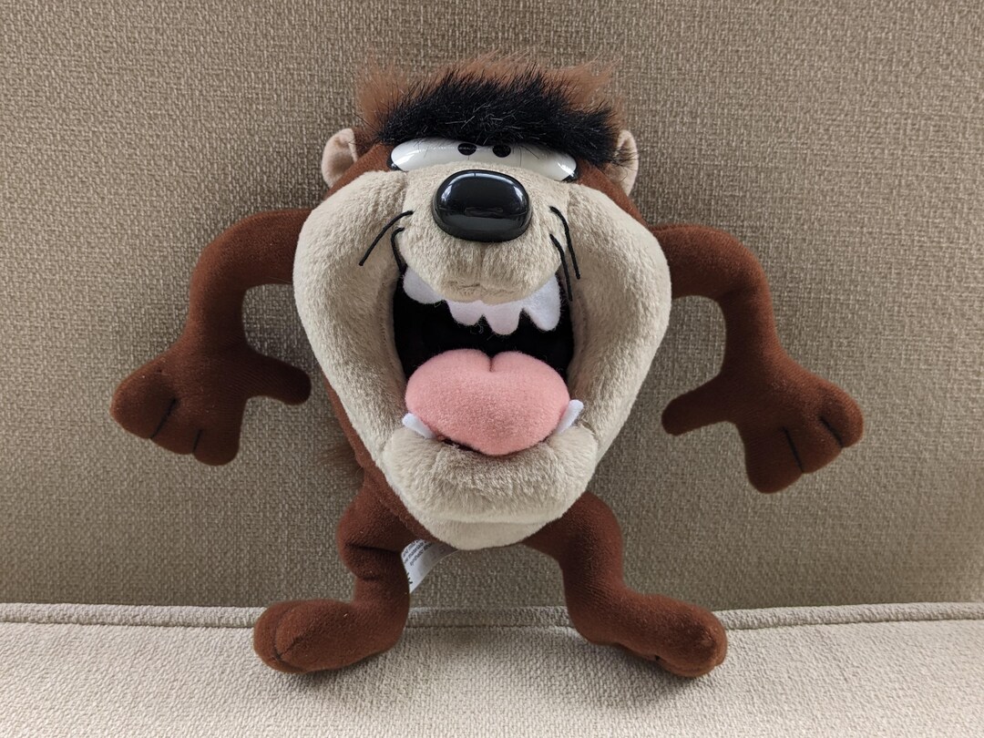 Vintage Looney Tunes Plushie: Crazy Taz the Tasmanian Devil Stuffed ...