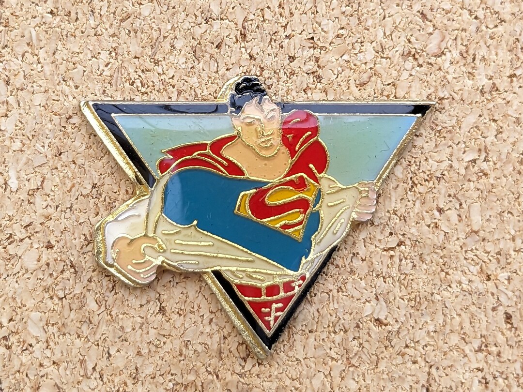 Vintage DC Comics Superman Ripping Shirt Enamel Pin - Etsy