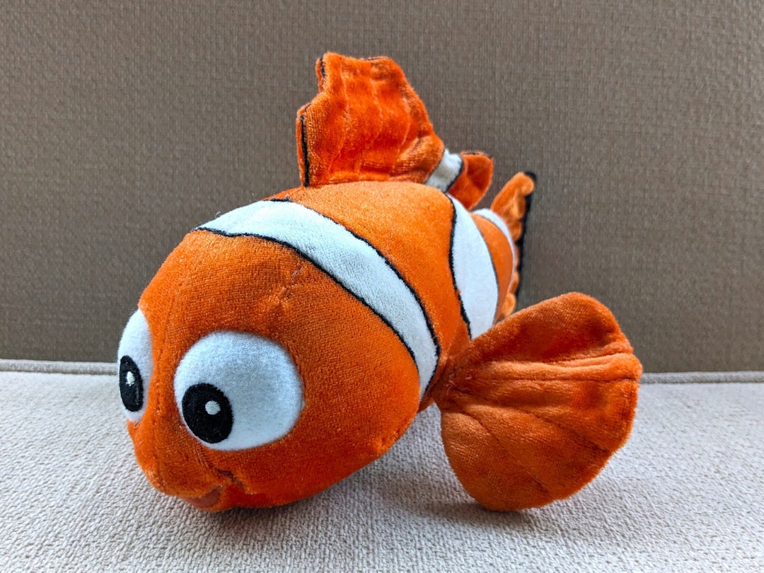 Vintage Pixar Finding Nemo Plushie: Small Nemo Clownfish Stuffed Animal ...