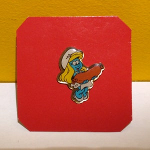 Vintage "the Smurfs" Enamel Pins: Smurf, Smurfette, Papa Smurf ...