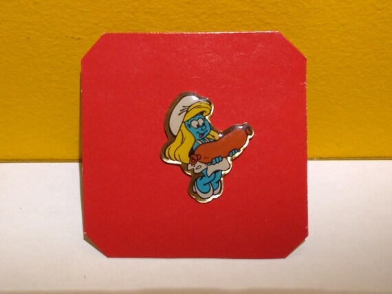 Vintage "The Smurfs" enamel pins: Smurf, Smurfette, P… - Gem