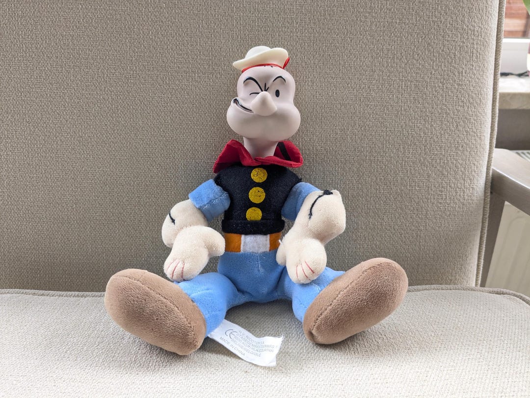 Vintage Popeye the Sailor Plushie: Popeye Vinyl Head Stuffed Doll - Etsy