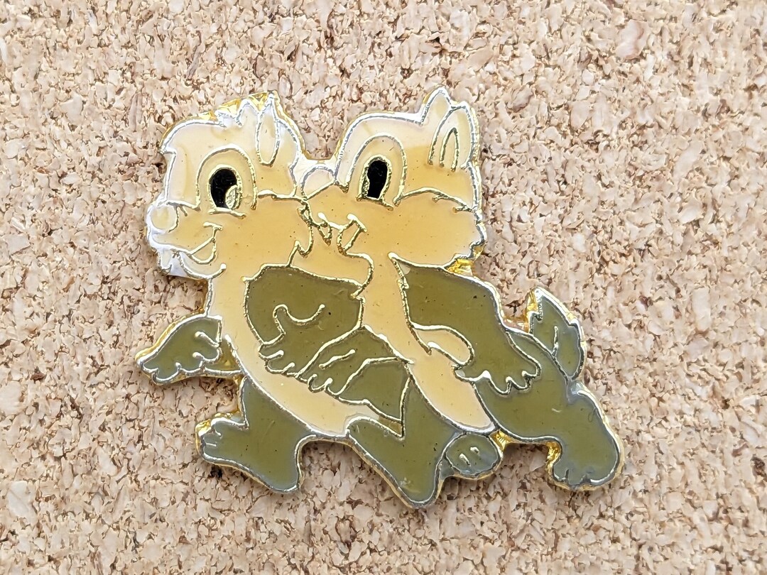 Vintage Disney Classic Chip and Dale Enamel Pin - Etsy