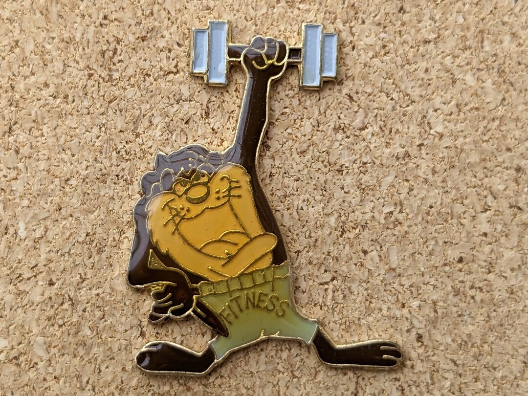 Vintage Looney Tunes Taz the Tasmanian Devil Fitness Enamel Pin - Etsy