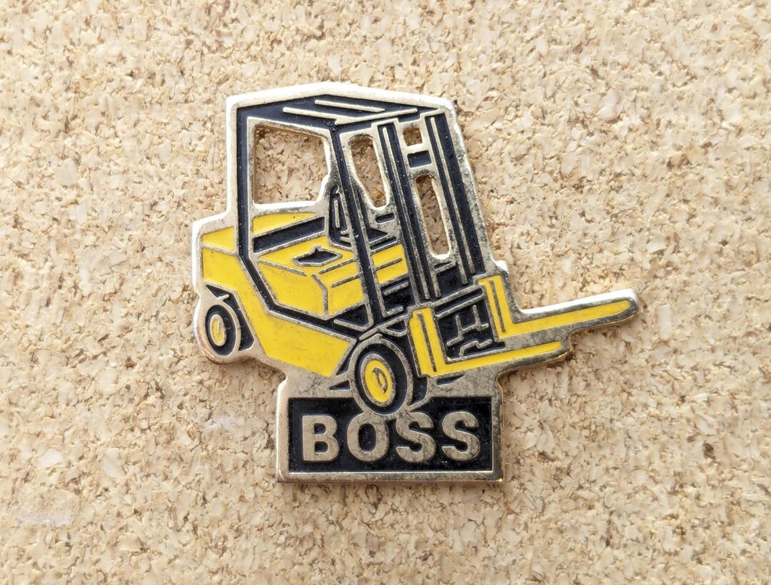 Vintage Boss Yellow Forklift Truck Enamel Pin - Etsy
