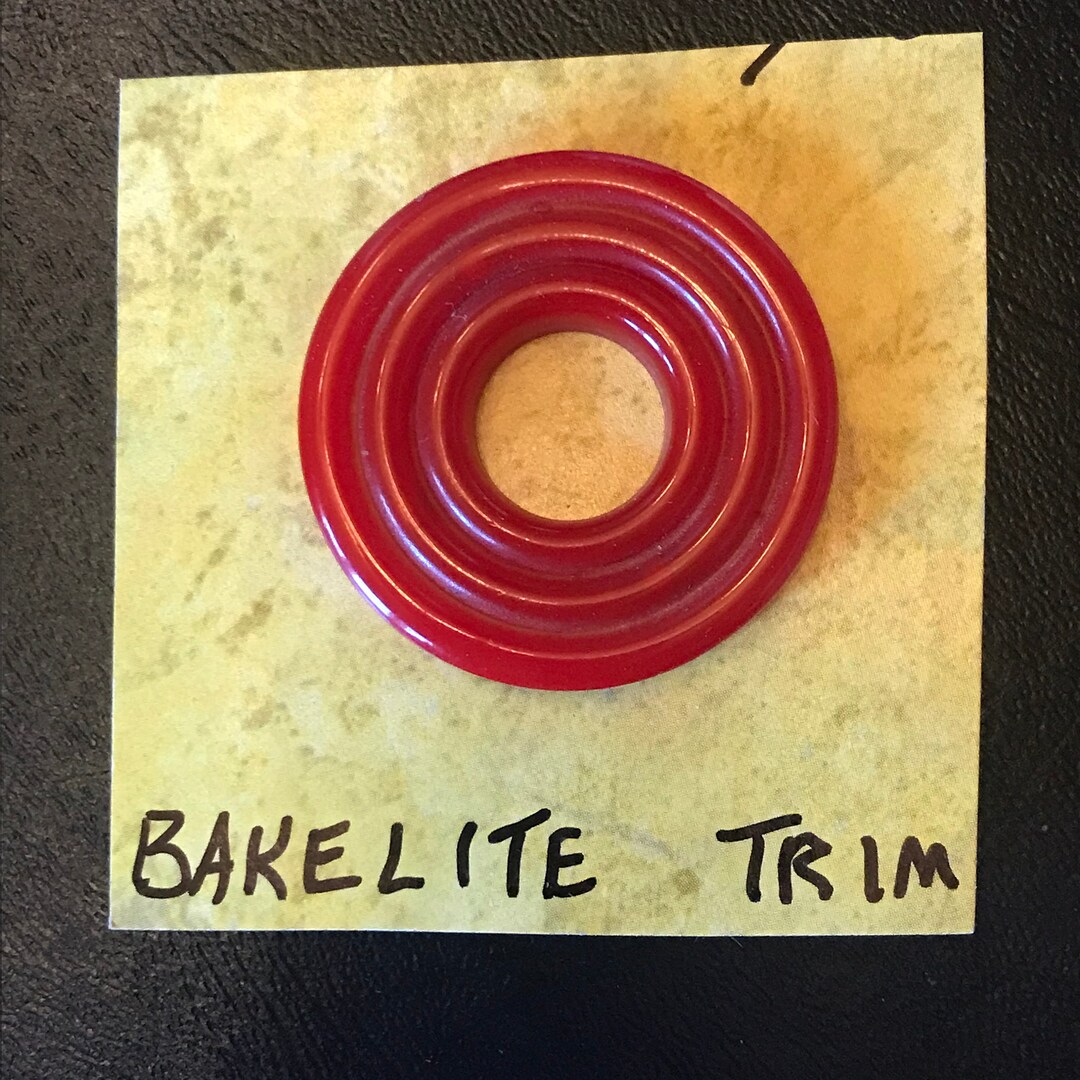 Red Bakelite Donut Trim - Etsy