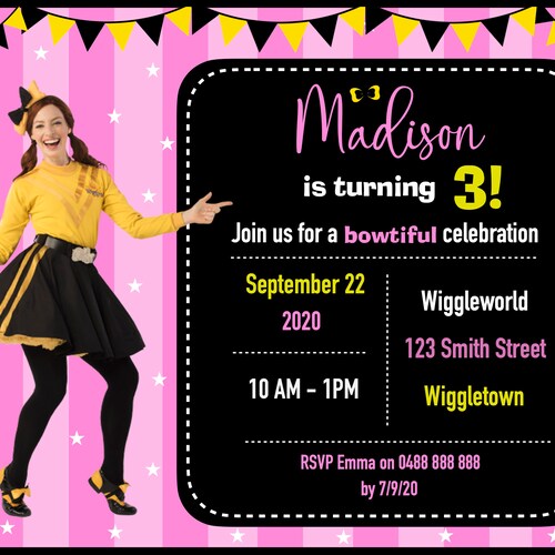 Emma Wiggle Invitation INSTANT DOWNLOAD Birthday Party - Etsy