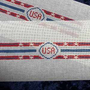 Hand Painted Needlepoint USA American Cuff Bracelet, or Choose No ...