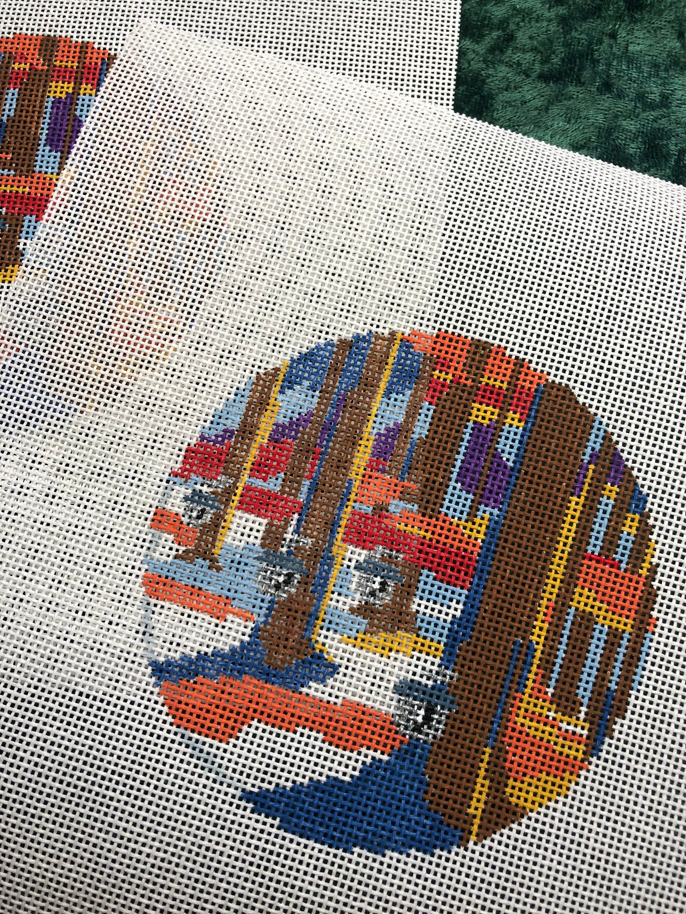Hand Painted Needlepoint Design, Maple Sap Tapping, Forest Scene, Maple ...