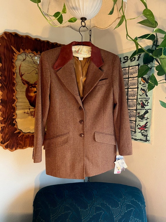 Vintage brown herringbone pendleton - Gem