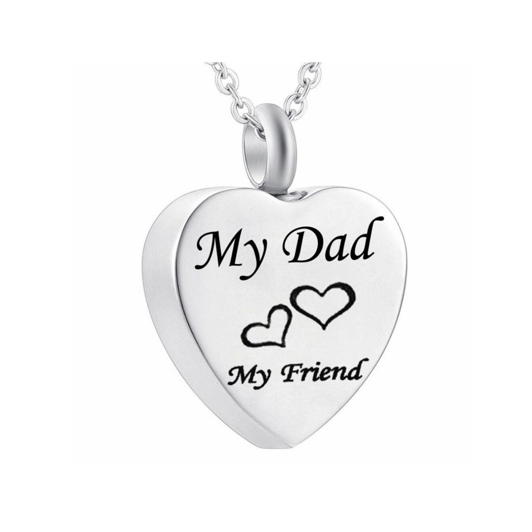 Mom/dad Heart Cremation Necklace, Ashes, Urn, Keepsake, Memorial, Love ...