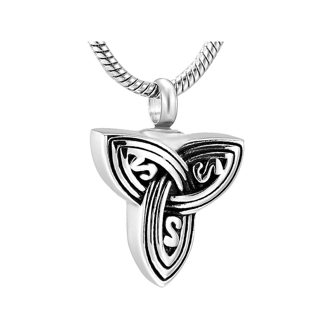 Celtic Triangle Cremation Necklace Ashes Urn Keepsake - Etsy