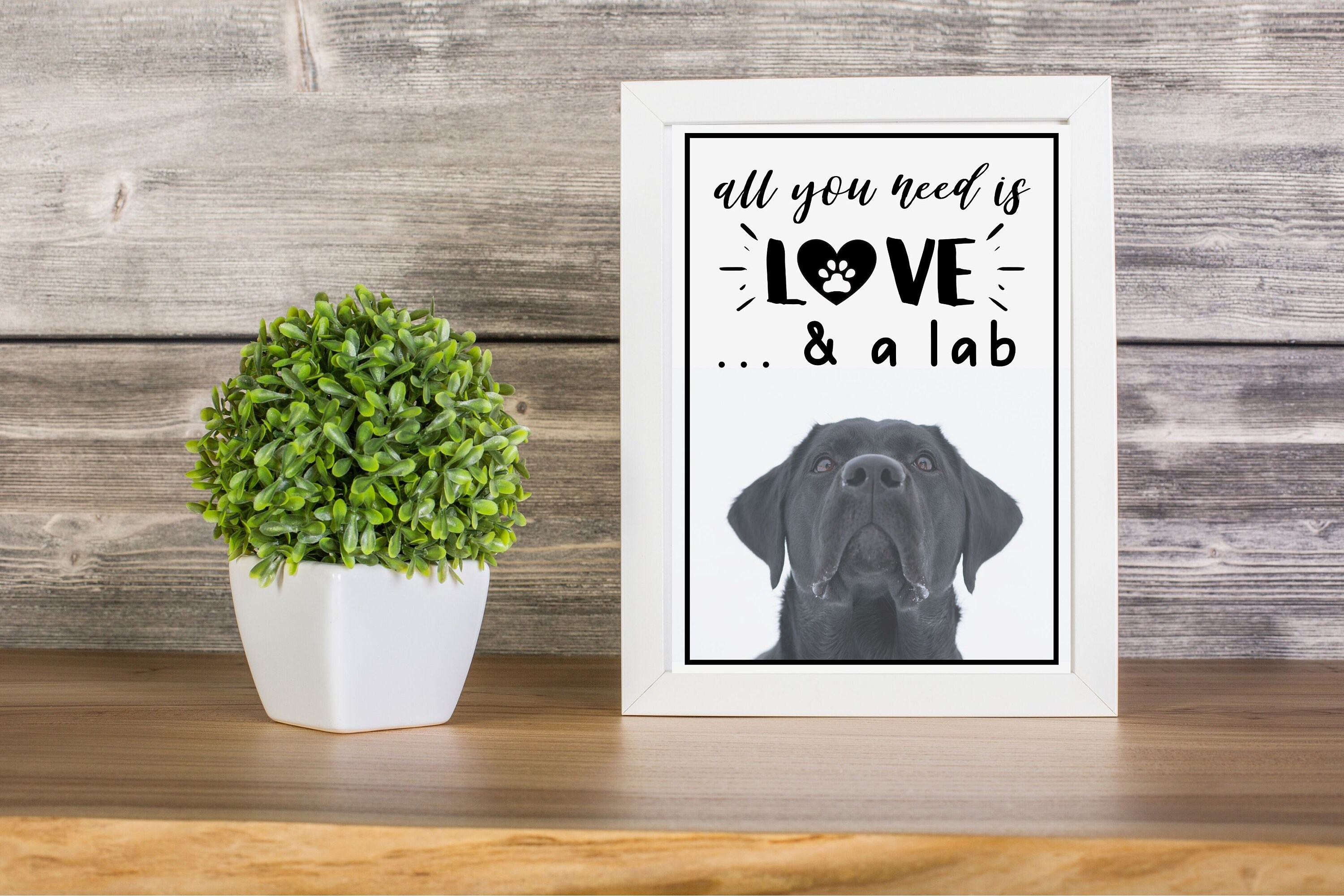 Black and White Dog Art, Lab Quote Print, Labrador Lover Novelty ...